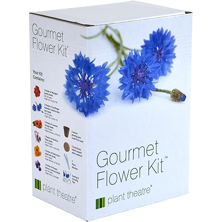 Amazon.com : Plant Theatre Gourmet Flower Seed Kit Gift Box - 6 Edible ...
