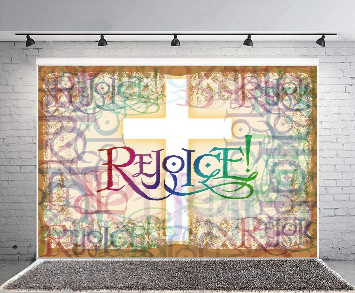 Buy Leyiyi 5x4ft Vintage Cross Rejoice Photography Background Grunge ...