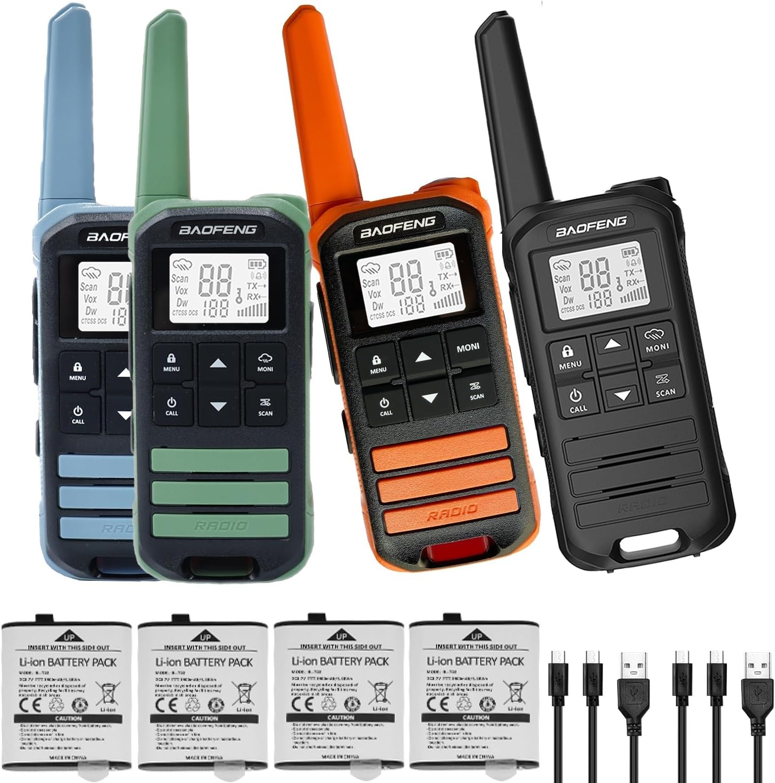 Amazon.com: BAOFENG FR-22A Walkie Talkies for Adults Long Rang NOAA ...