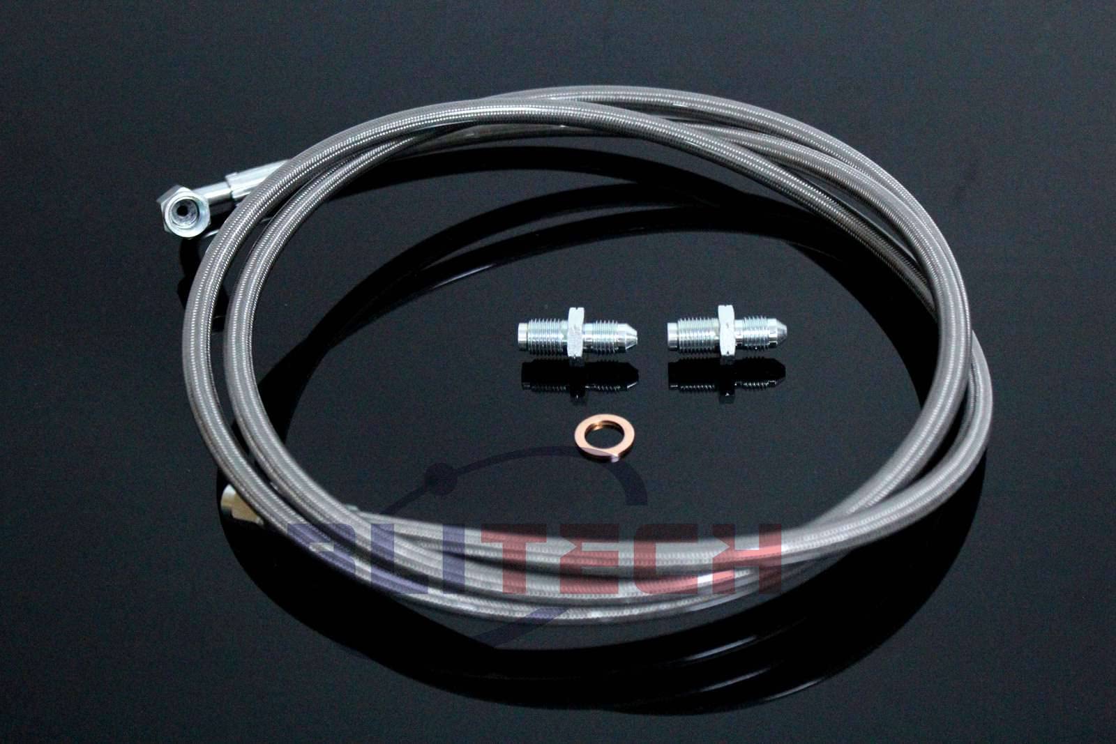 Amazon.com: Blitech Clutch Line Master to Slave Cylinder Braided Cable ...