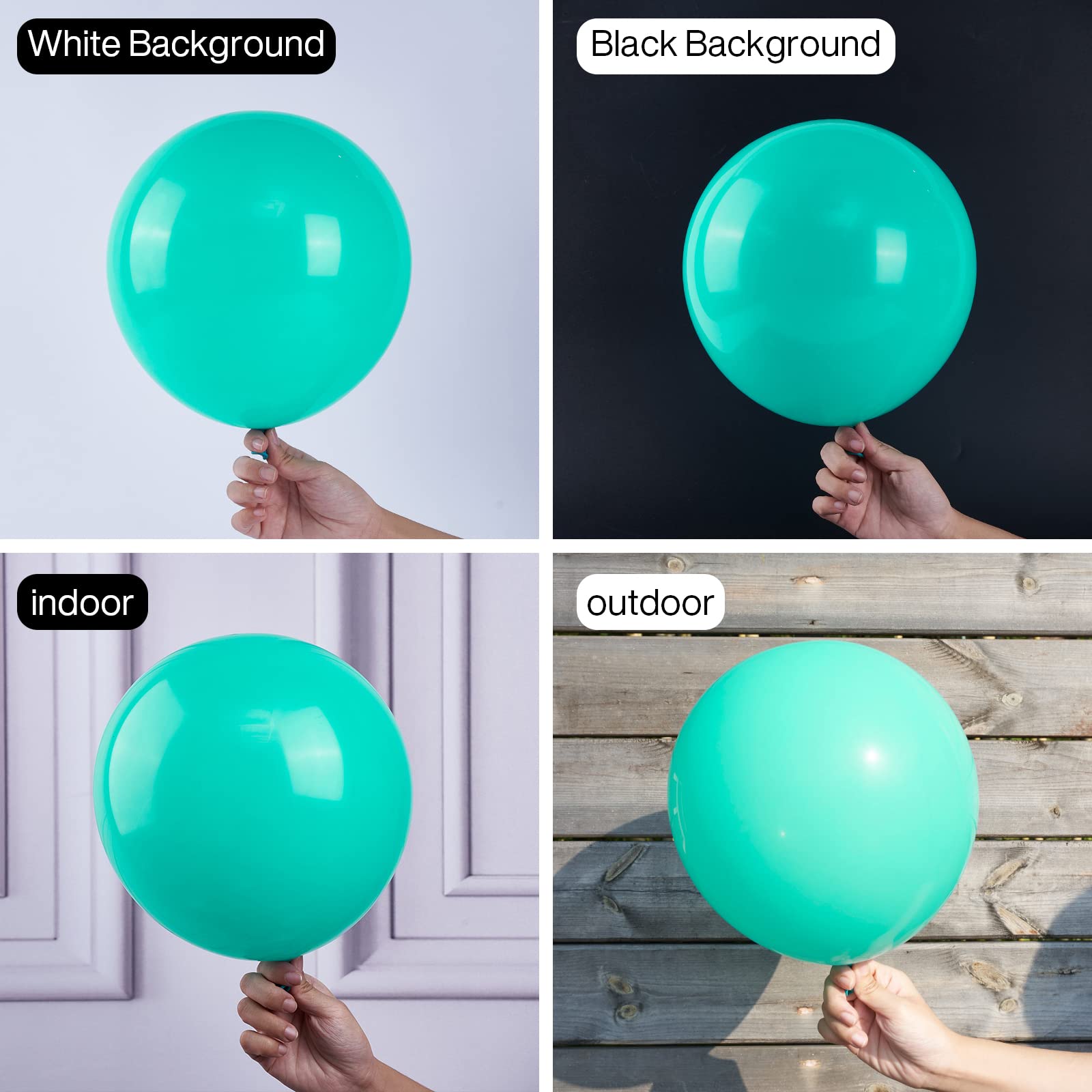 Snapklik.com : Teal Balloons 51 Pcs 12 Inch Turquoise Aqua Blue Dark ...