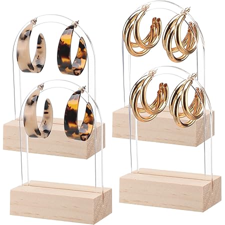 Yulejo 48 Pieces Acrylic Earring Display Stand Jewelry Retail Holder ...