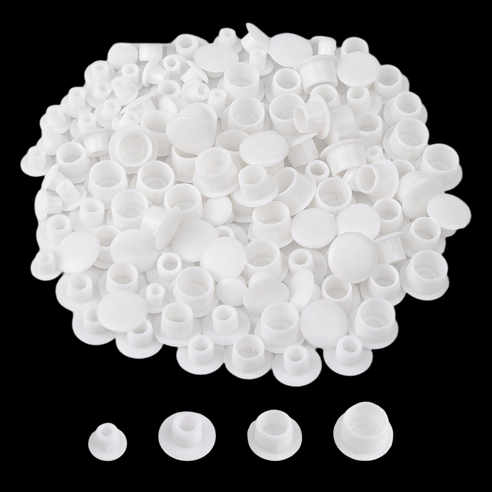 Amazon.com: 120PCS Screw Covers Caps, 4 Sizes Plastic Screw Caps White ...
