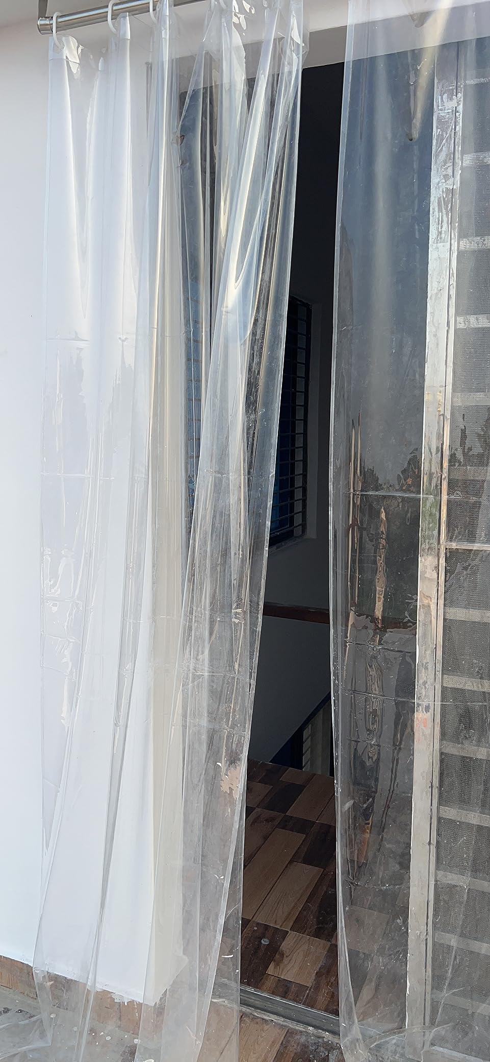 Buy Yellow Weaves 0.30mm PVC Transparent AC Curtain, Pack of 1 (Size ...