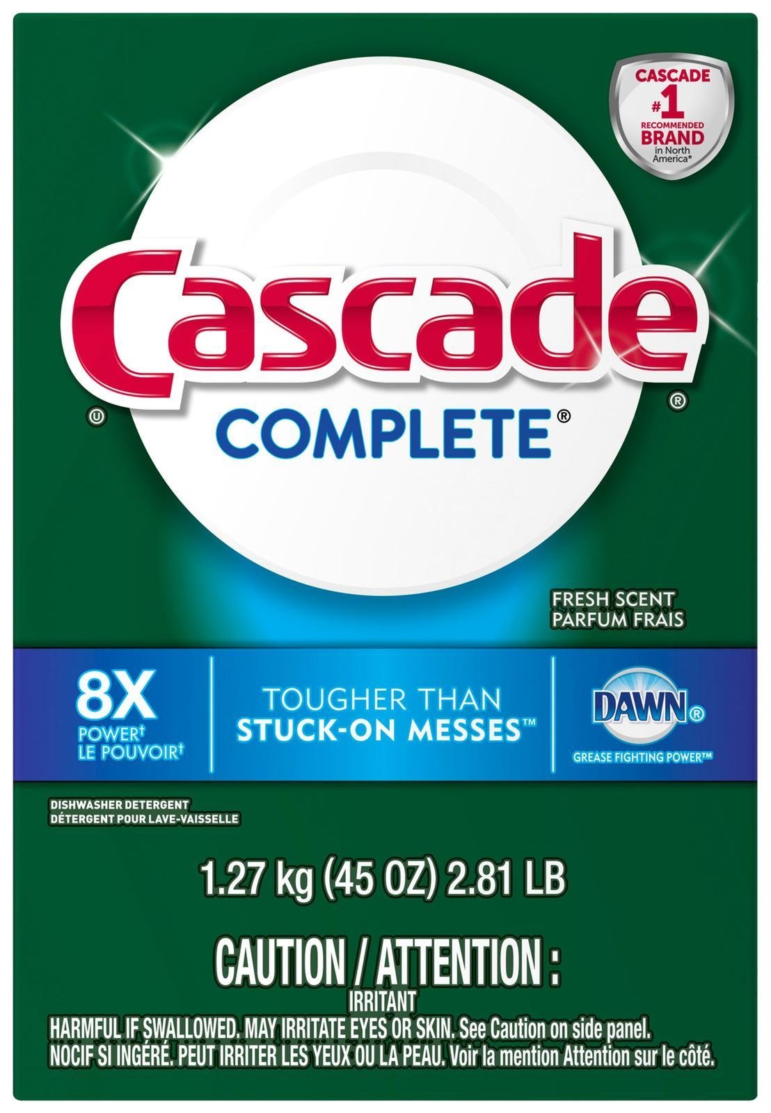 Snapklik.com : Cascade Complete Dawn Fresh Scent Dishwasher Detergent ...