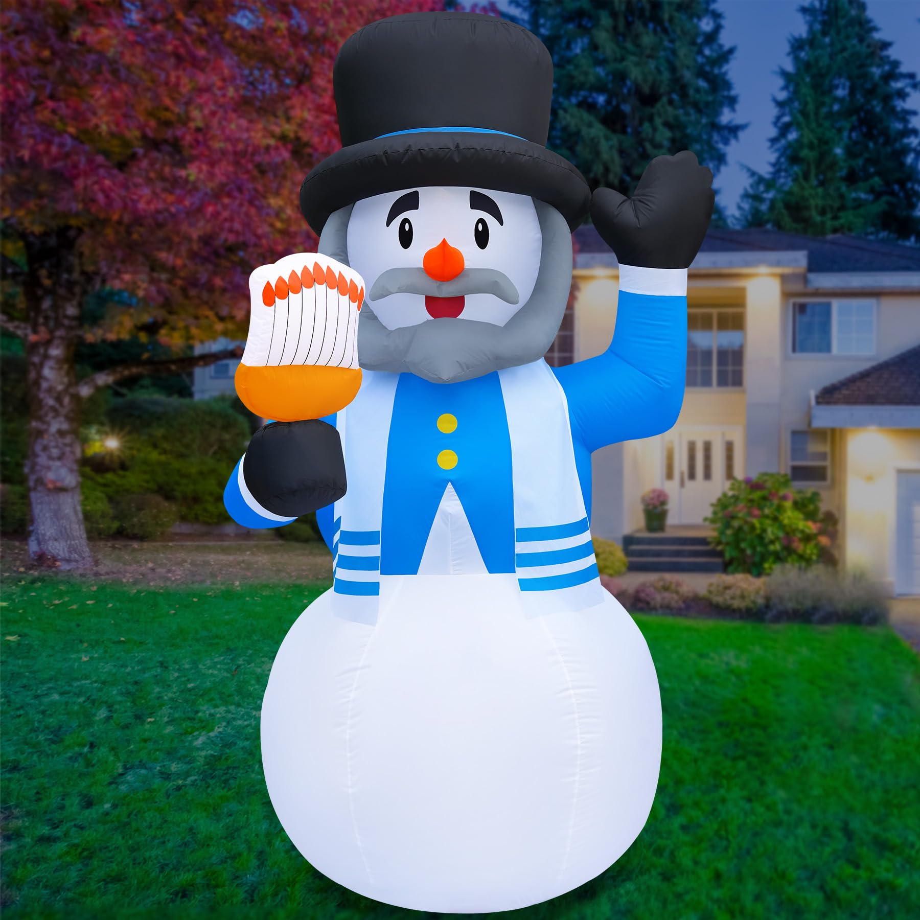 Snapklik.com : Holidayana Hanukkah Inflatables 6ft Rabbi Snowman Yard ...