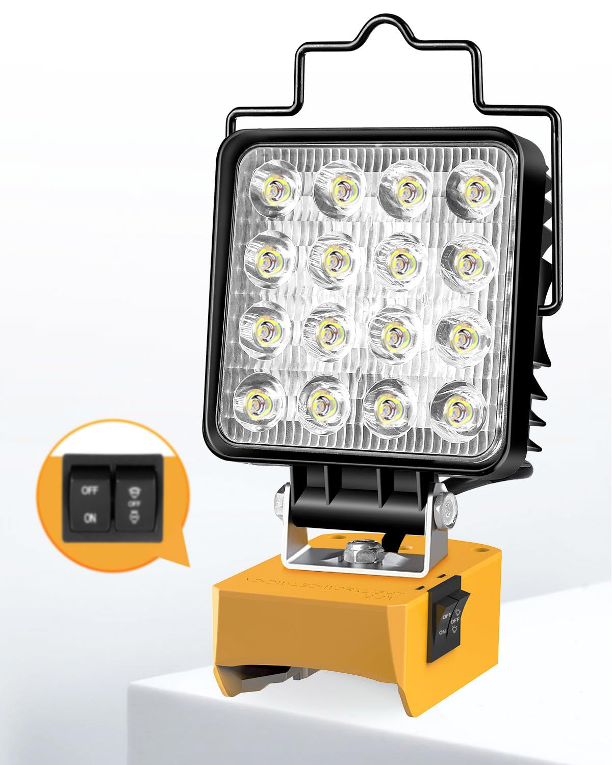 TANBABY LED Work Light Without Battery, 4800LM Dual Switch Battery ...