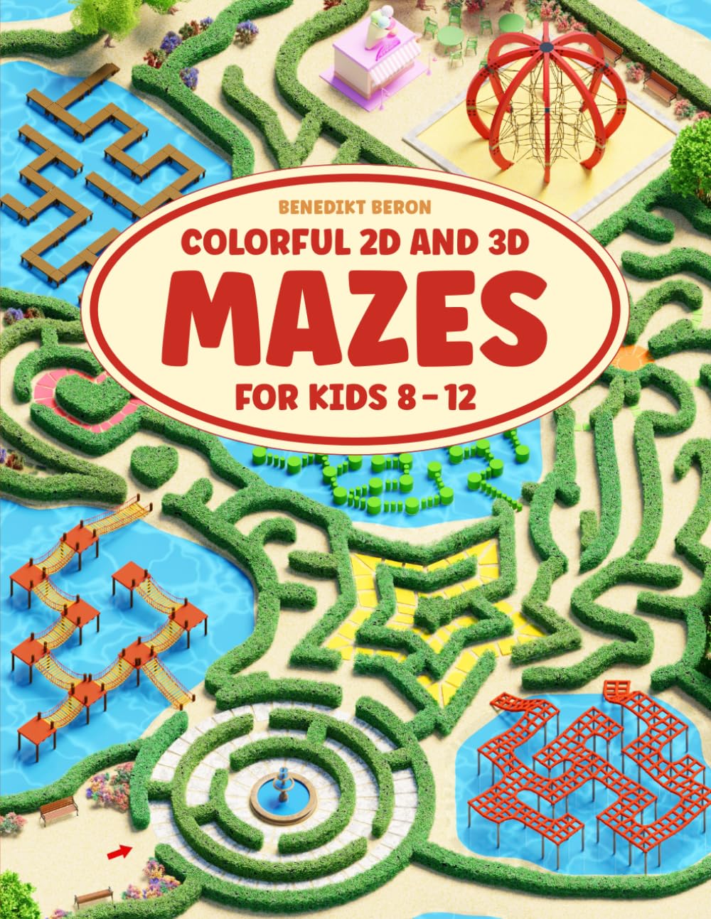 Amazon.com: Colorful 2D and 3D Mazes for Kids 8-12: A Colored Maze ...