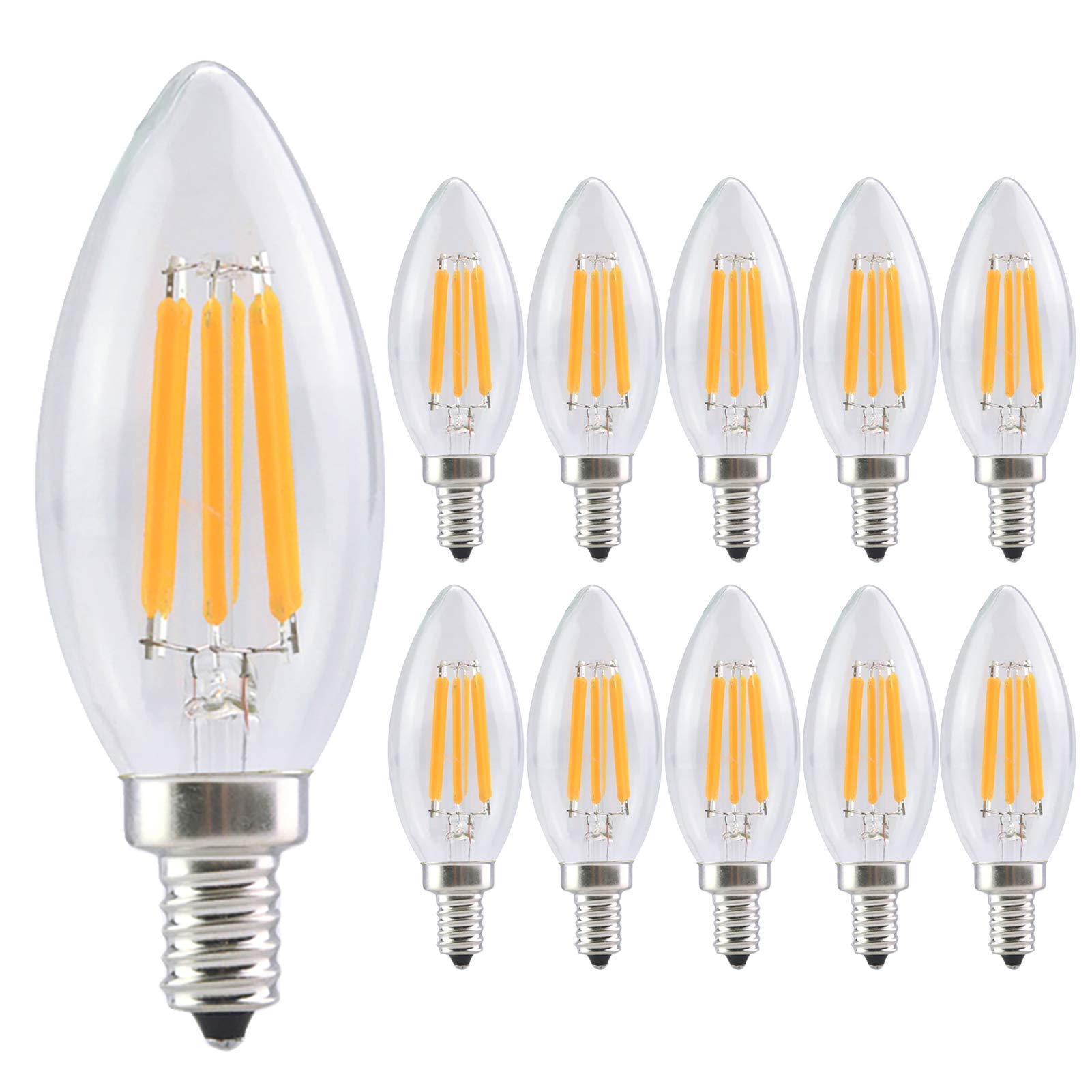 Buy 6W Dimmable LED Candlestick Bulb 65W Equivalent Degree 650LM E12 ...