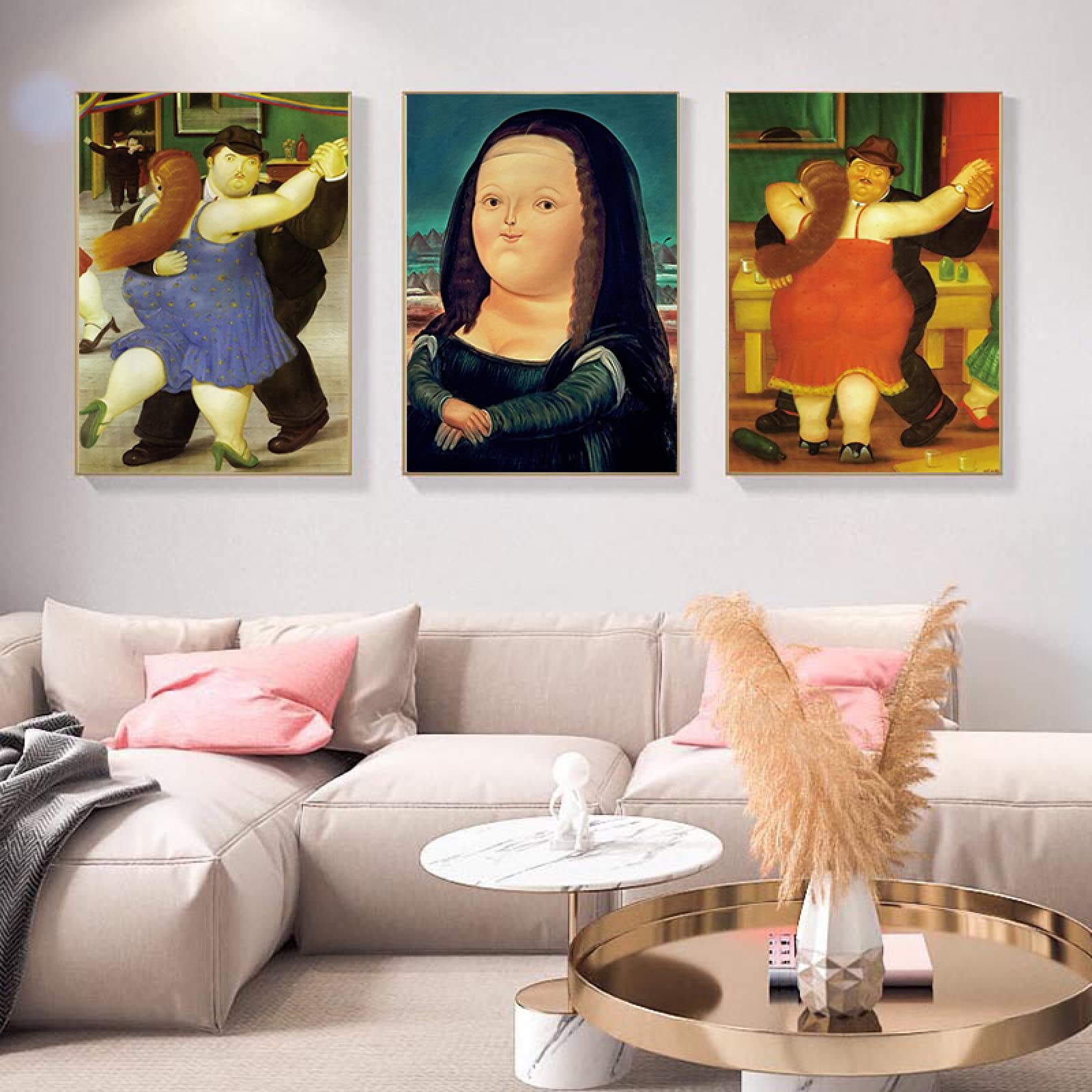 Lxsddd Fernando Botero Poster The Mona Lisa Fat Dance Canvas ...
