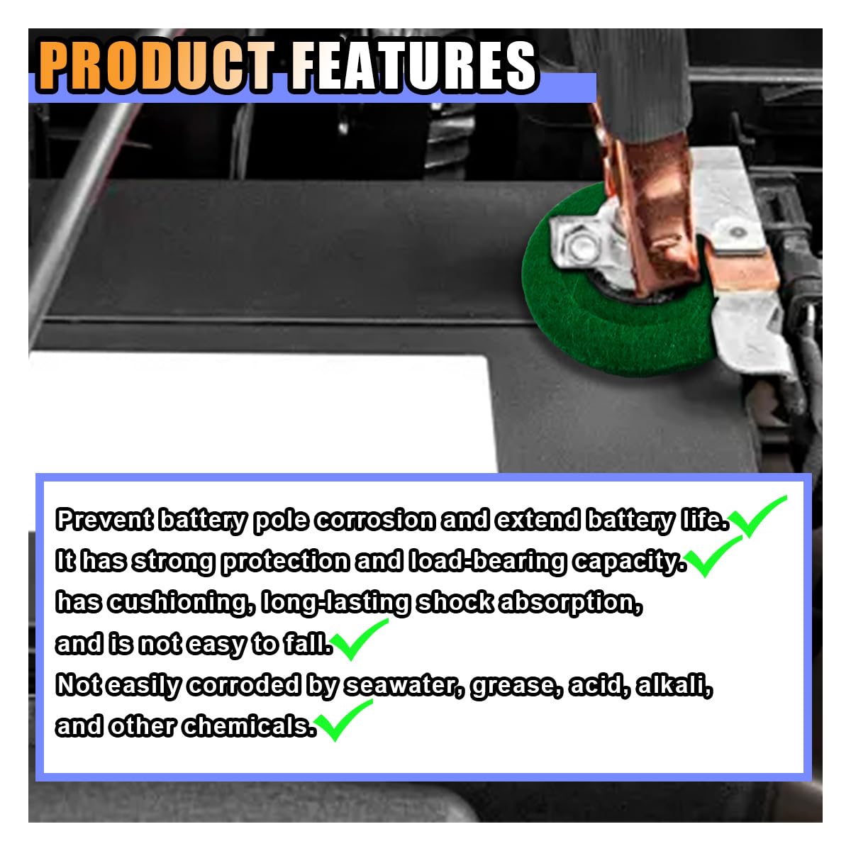 Snapklik.com : 12PCS Battery Terminal Washer Pad, Anti Corrosion ...