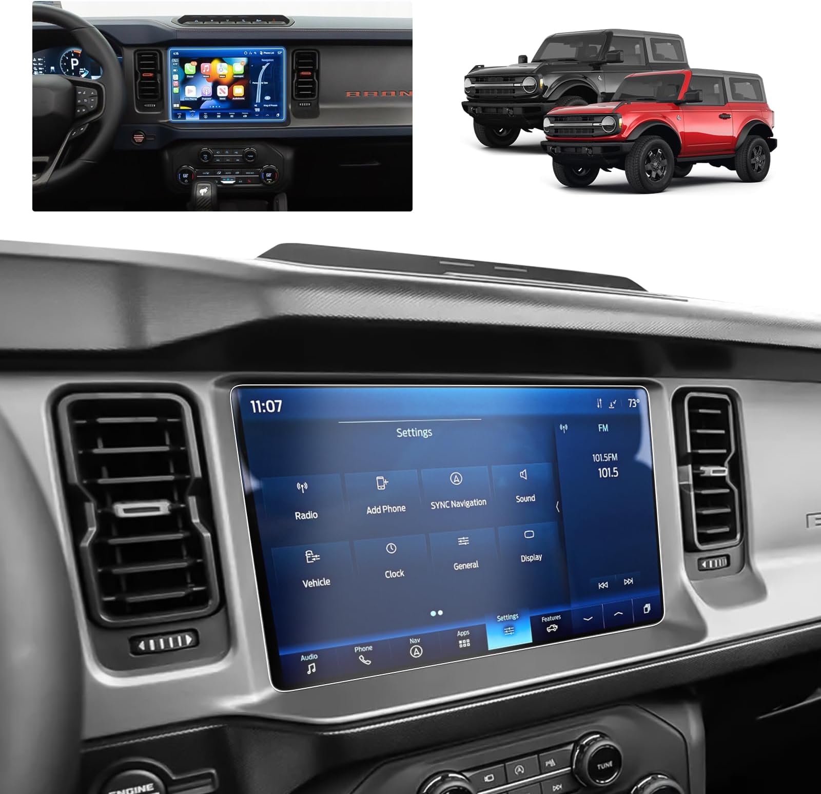 Amazon.com: Coleya Anti-Glare Matte Screen Protector for 2023-2025 Ford ...