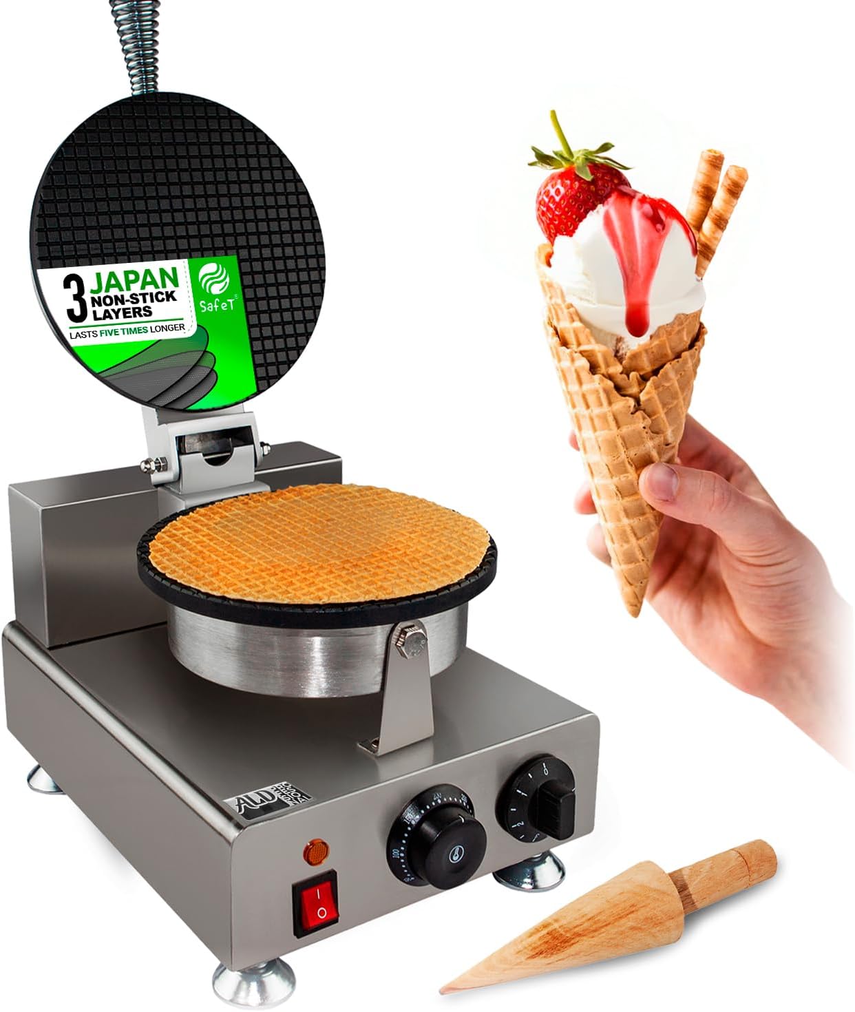 Amazon.com: ALDKitchen Bubble Waffle Maker Machine | Bubble Waffle Iron ...