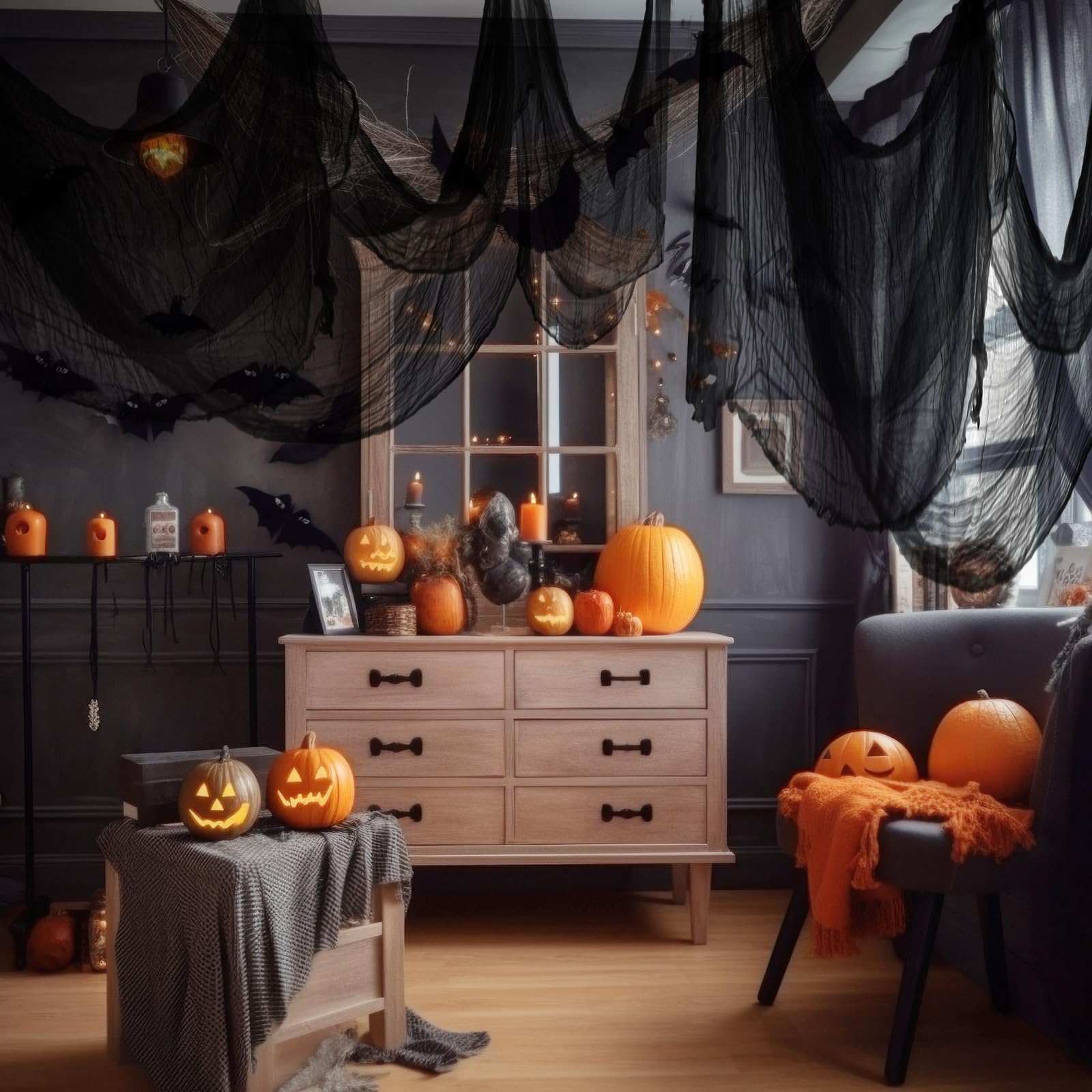 Snapklik.com : Halloween Creepy Gauze Cloth 85 X 394inch Large Size ...