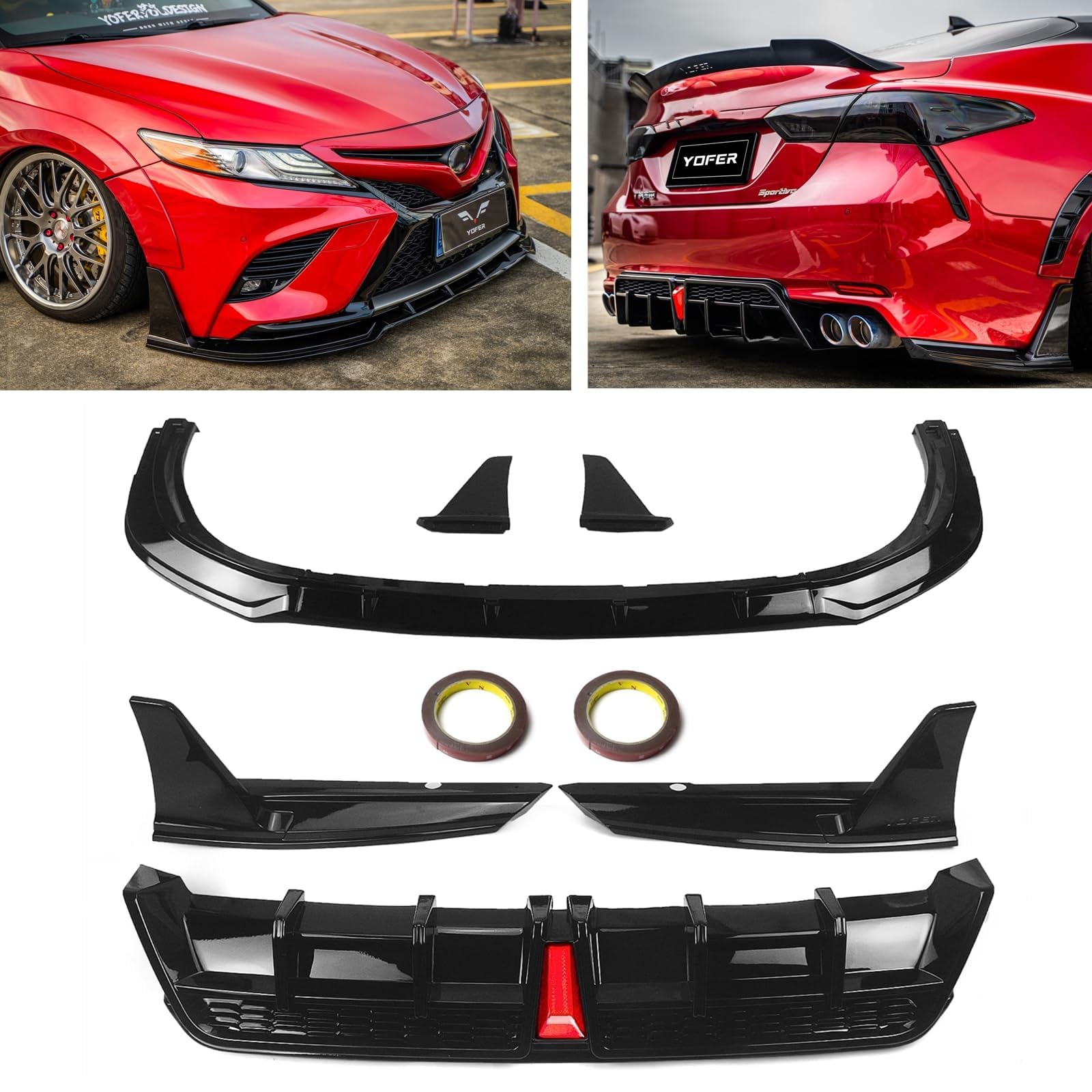 Amazon.com: for Toyota Camry SE XSE 2018-2024 YOFER Gloss Black Front ...