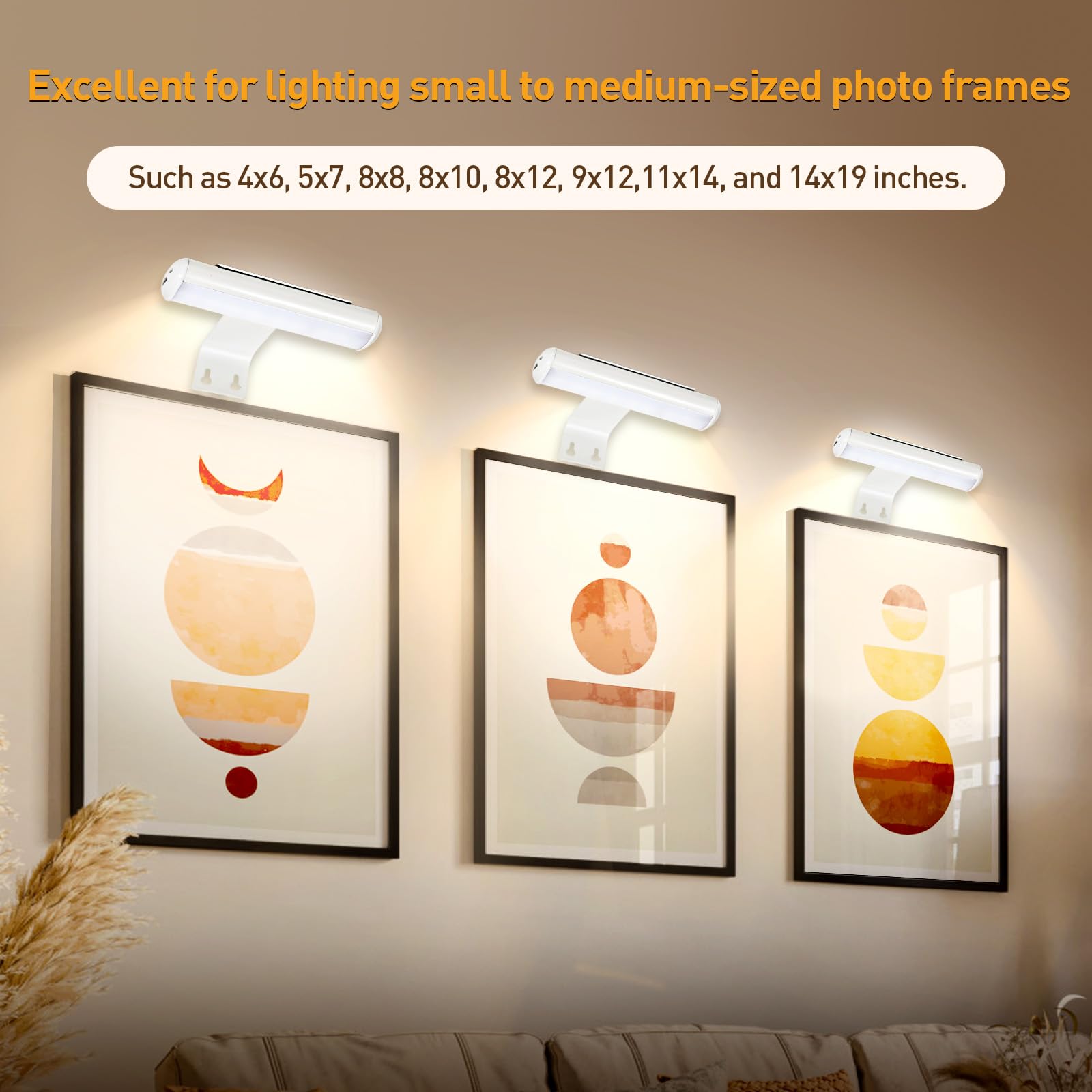 Wall Light 2PACK Picture Light LED Battery Operated For Paintings ...