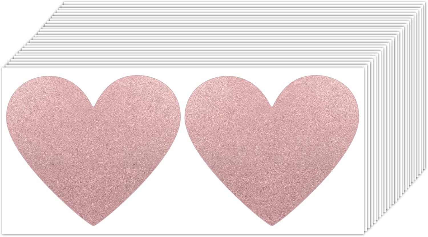 50 Pack Scratch Off Labels Stickers, 3" Heart Self-Adhesive Scratch Off ...