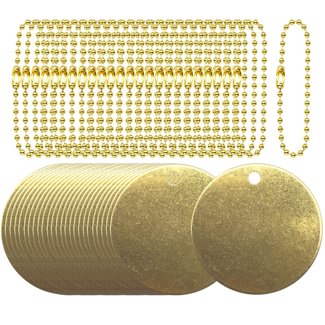 Amazon.com: ABBECIAO 50Pcs - 25Pcs 1.5" Brass Valve Tags Stamping Blank ...