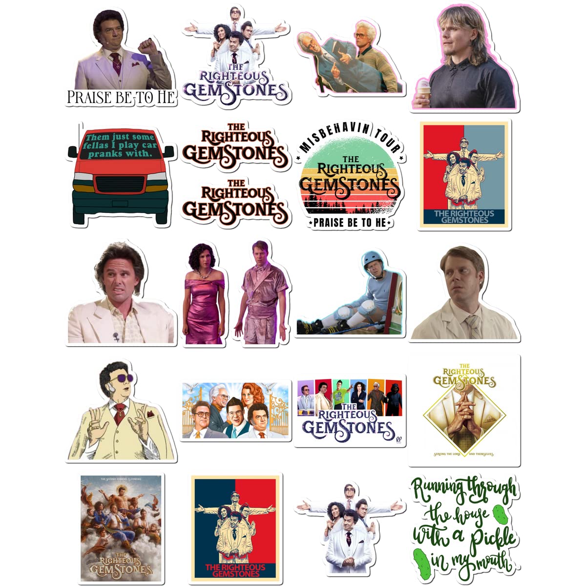 Amazon.com: 20 Pcs Stickers Pack The Vinyl Righteous Laptop Gemstones ...