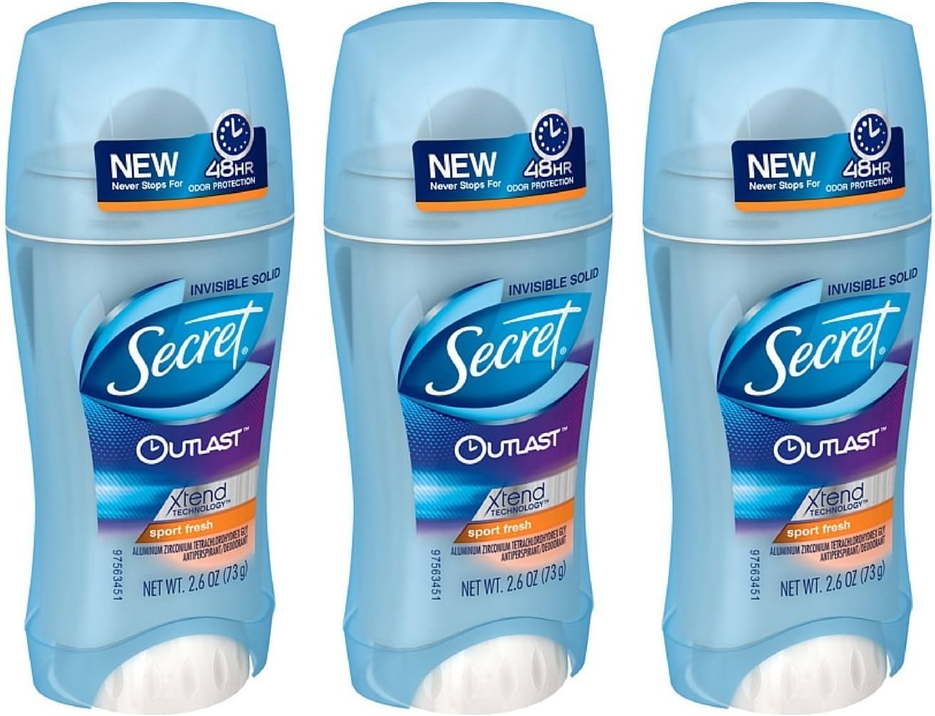 Secret Outlast Xtend Antiperspirant & Deodorant Invisible Solid, Sport ...