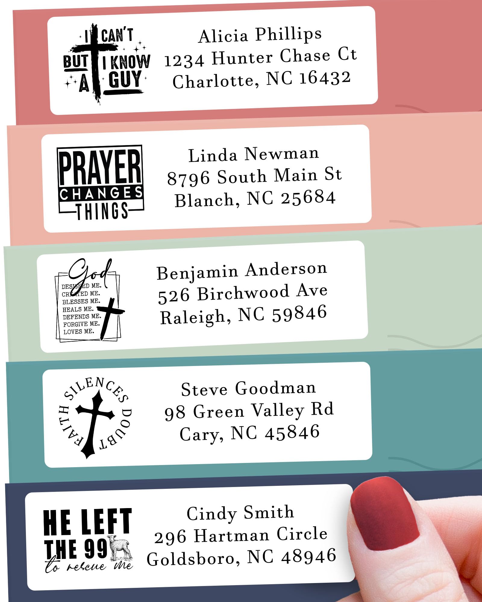 Amazon.com : Personalized Return Address Labels Religious - High Gloss ...