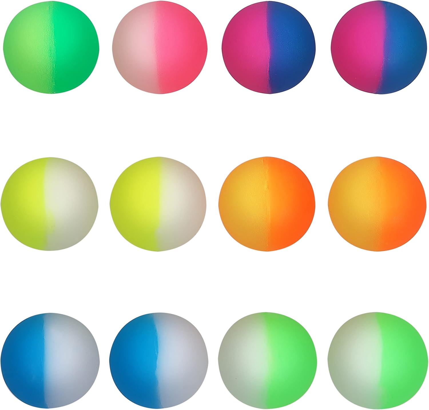 Amazon.com: Pllieay 12 Pieces Large Bouncy Balls, 45mm Bright Neon ...