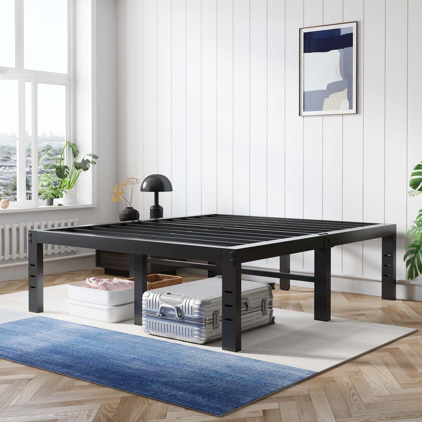 Amazon.com: Avenco Queen Bed Frame, 18 Inch Simplicity Metal Platform ...