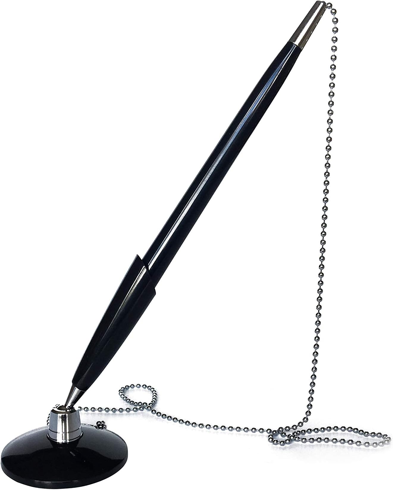 Janrax Slim Black Reception Counter Pen On Chain : Amazon.in: Office ...