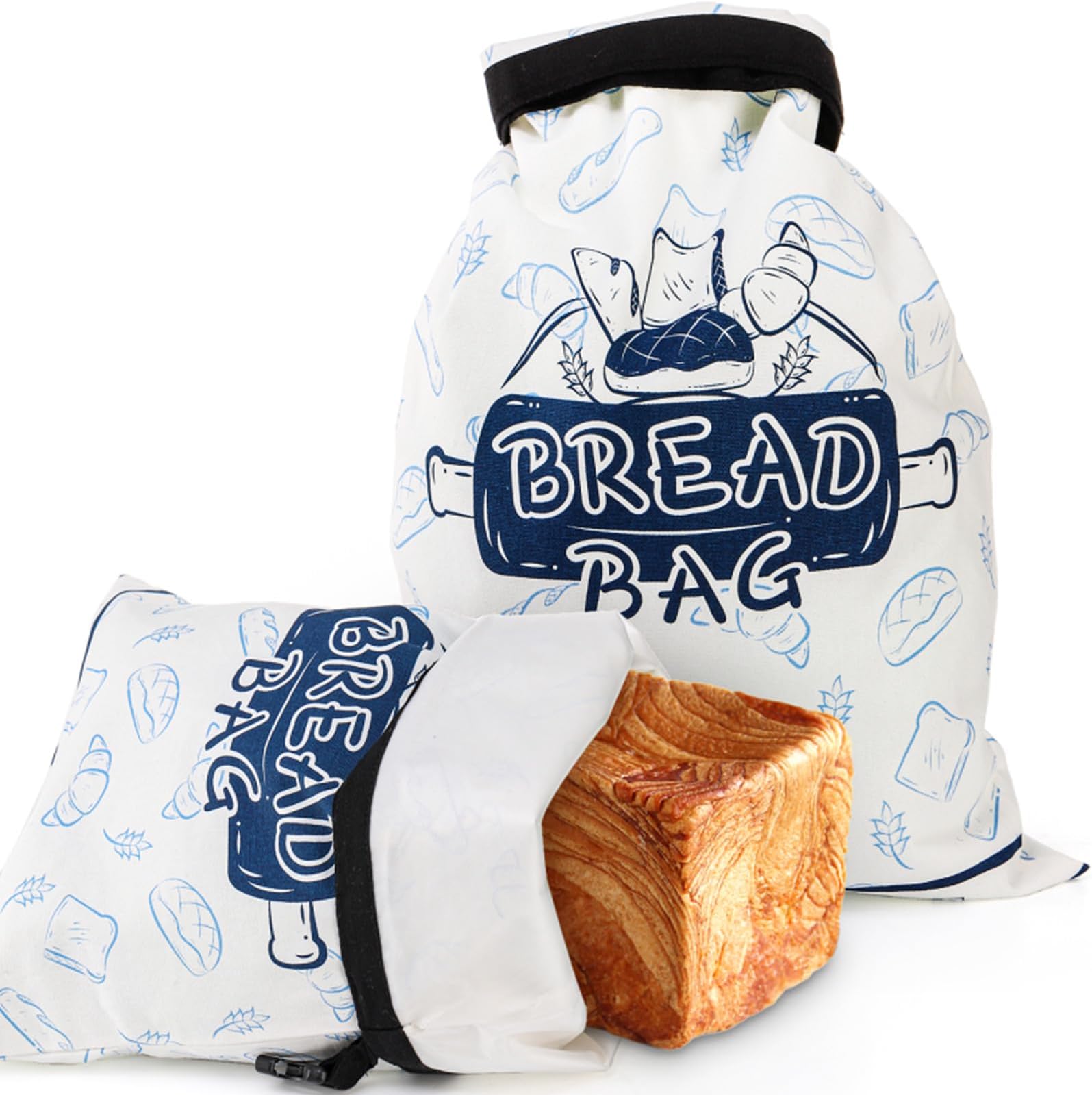 Amazon.com: ZOOFOX 2 Pack Sourdough Bread Bags, Reusable Bread Bag with ...