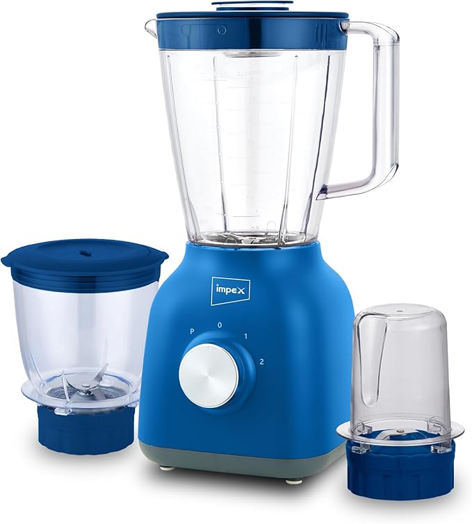 Impex Blender 3 In 1 Mixer Grinder,400W Powerful Motor, 2 Speed Control ...