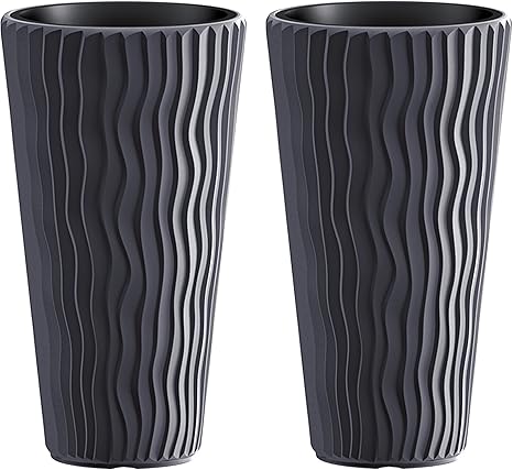 URBNLIVING Stunning Sandy Slim Large Plant Pot Flower Planters Indoor ...