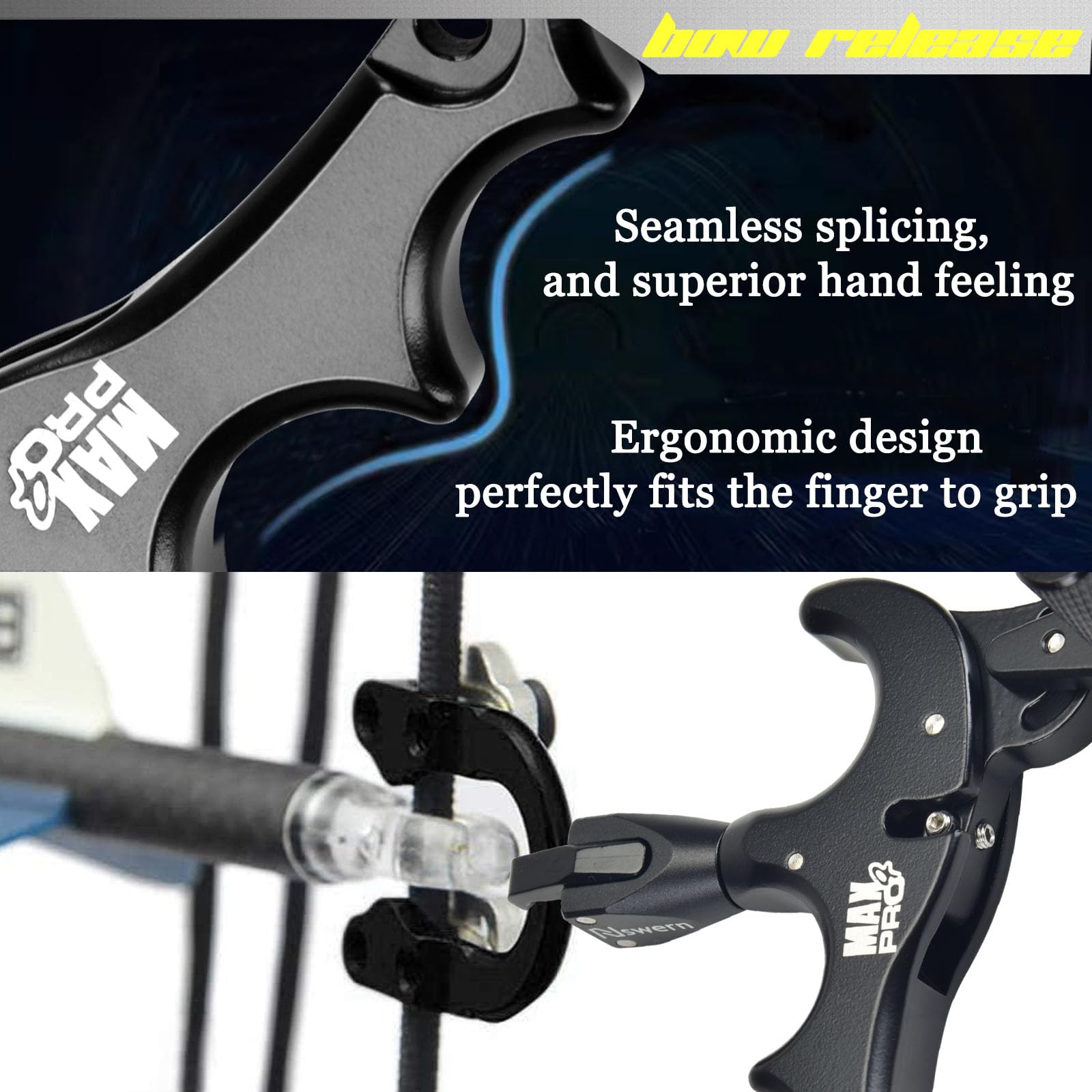 Snapklik.com : Bow Release Thumb Archery 4 Finger Release-Bow Trigger ...