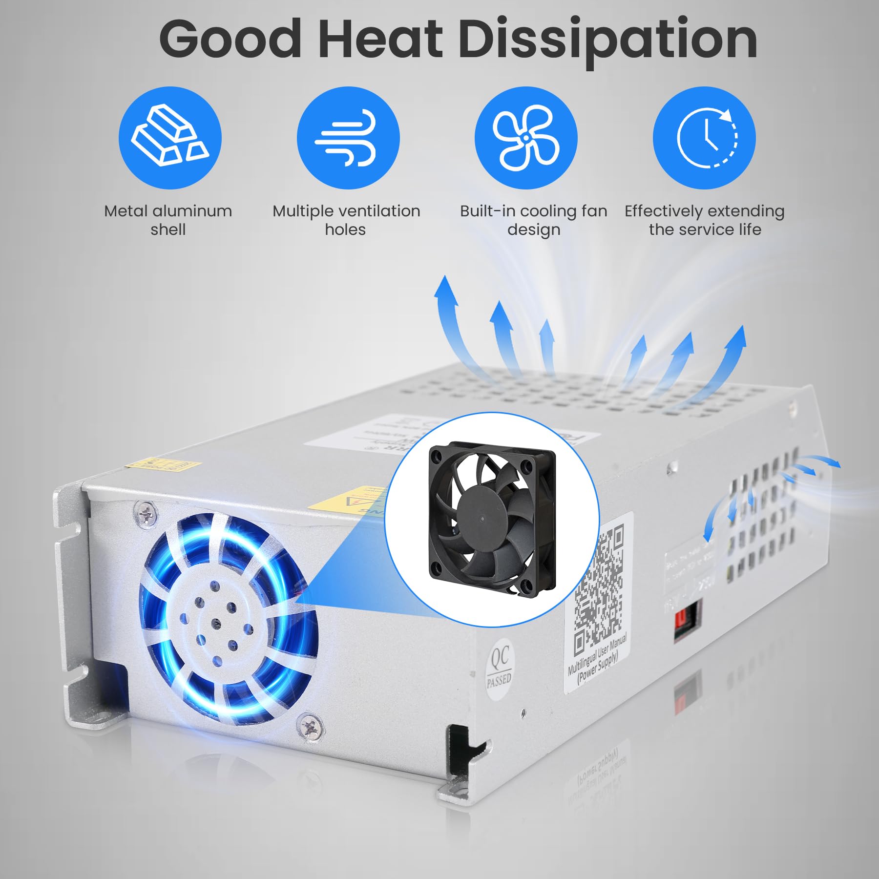 Snapklik.com : DC 24V 50A 1200W Switching Power Supply, 110V AC To 24V ...