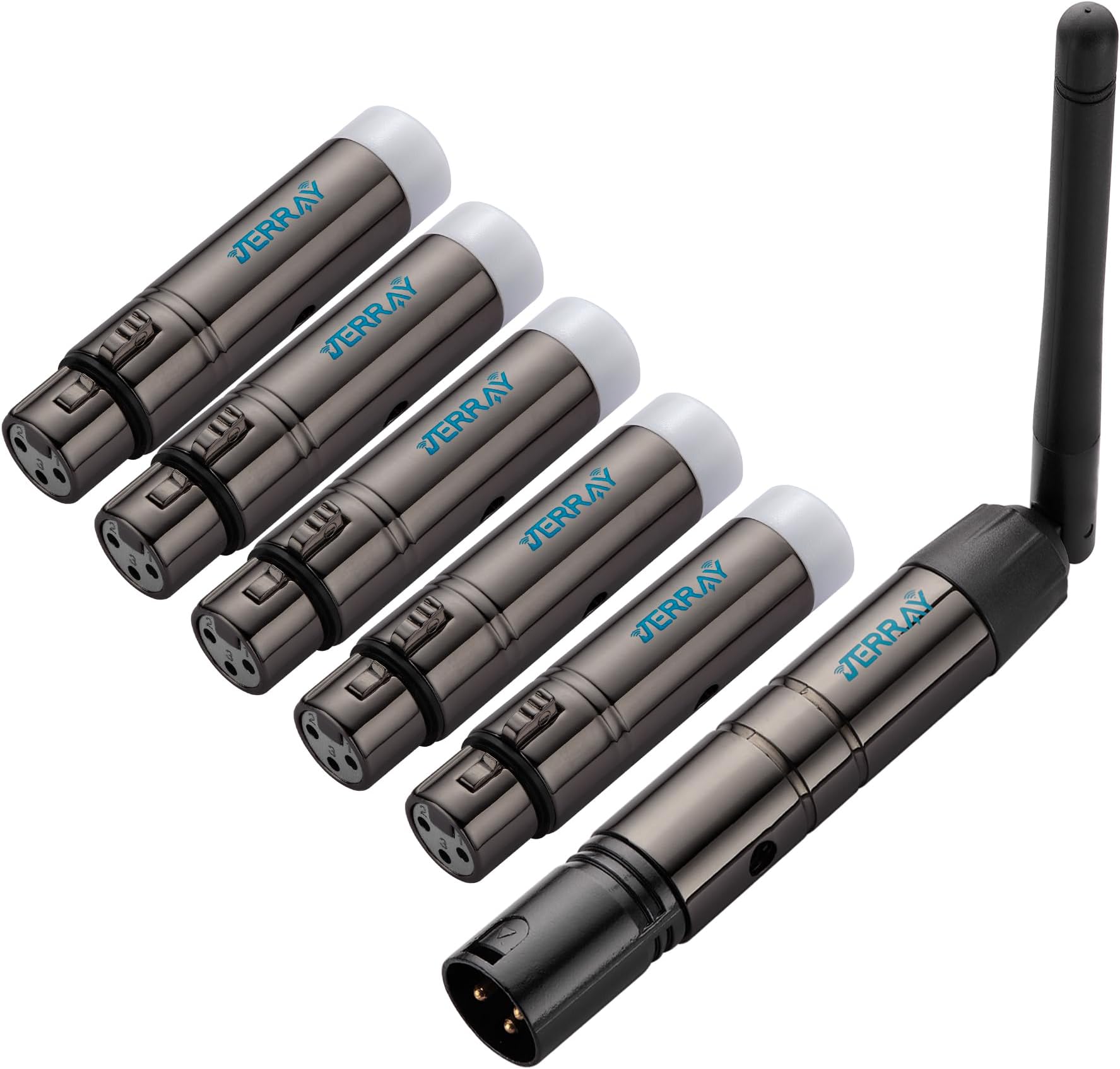 Amazon.com: JERRAY 6Pcs DMX Wireless 5 Female Receivers &1 Male ...