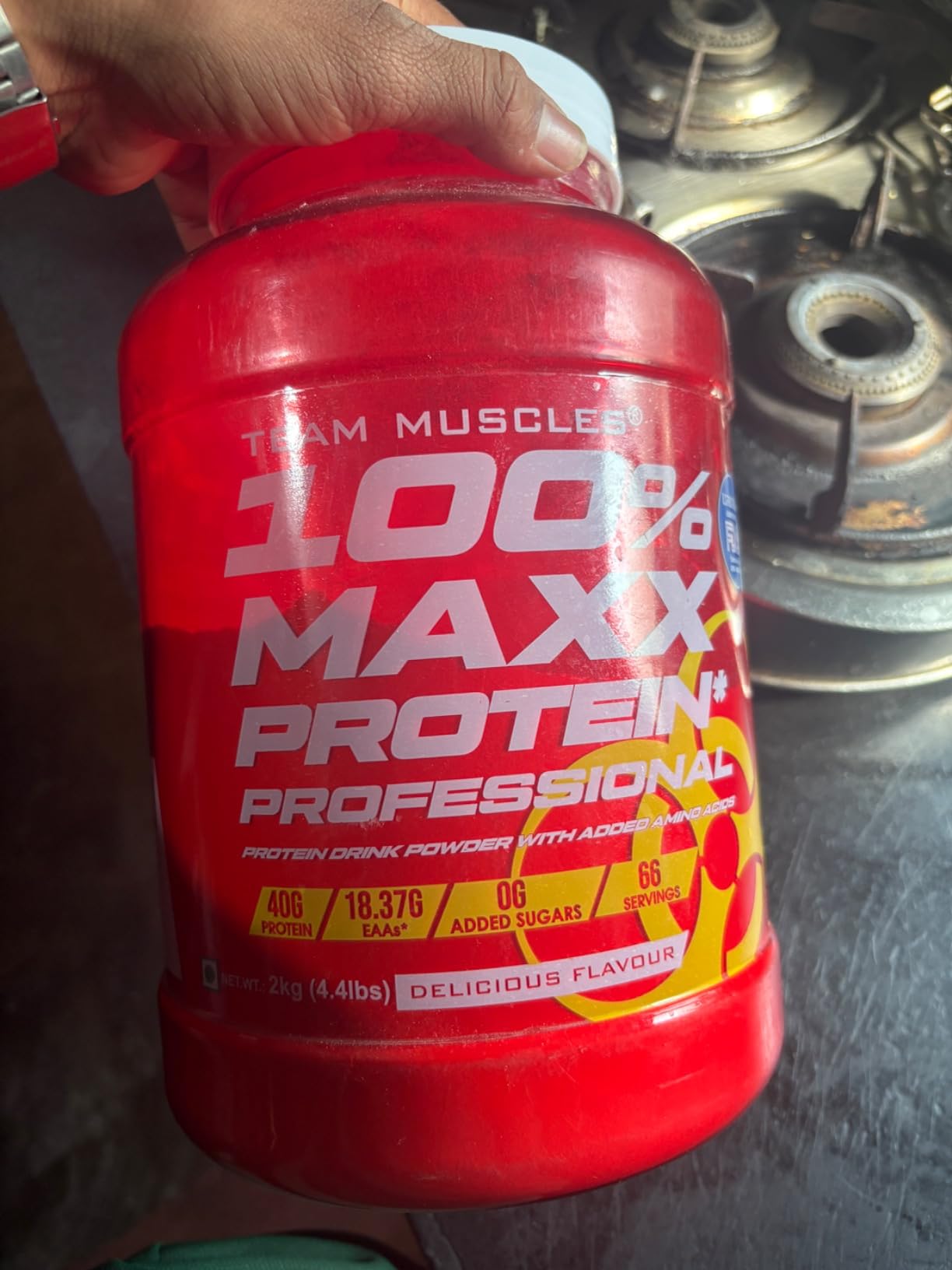 TM WITH TEAM MUSCLES 100% Maxx Protein Professional- 2Kg(Strawberry ...