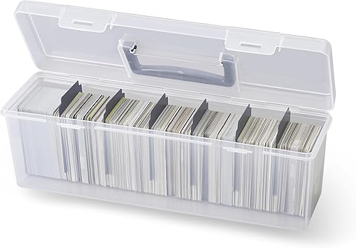 Amazon.com: Plastic trading card storage box, Toploader baseball and ...