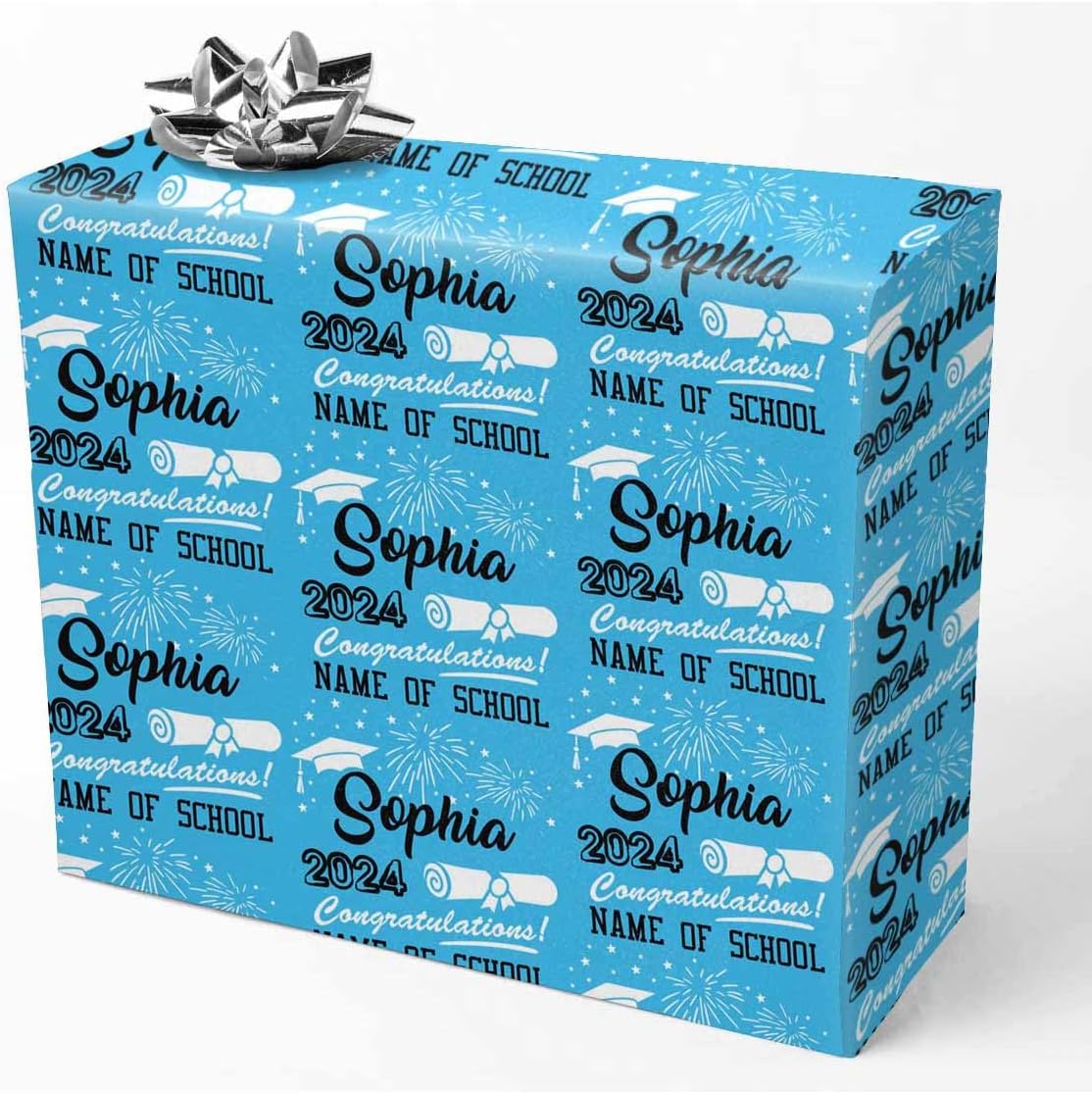 Amazon.com: AOFUN Custom Name Graduation Gift Wrapping Paper, Custom ...