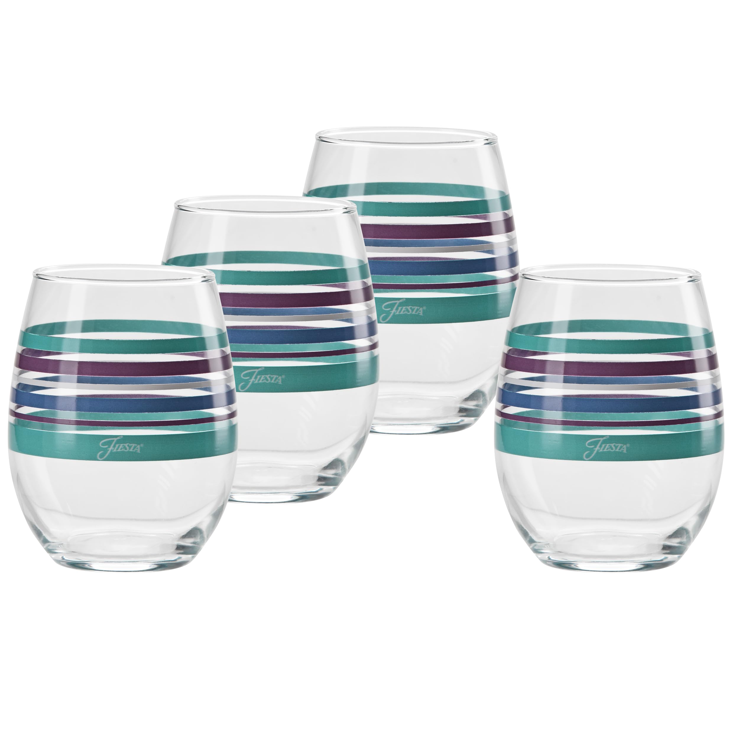 Snapklik.com : Officially Licensed Fiesta Stripes 15-Ounce Stemless ...