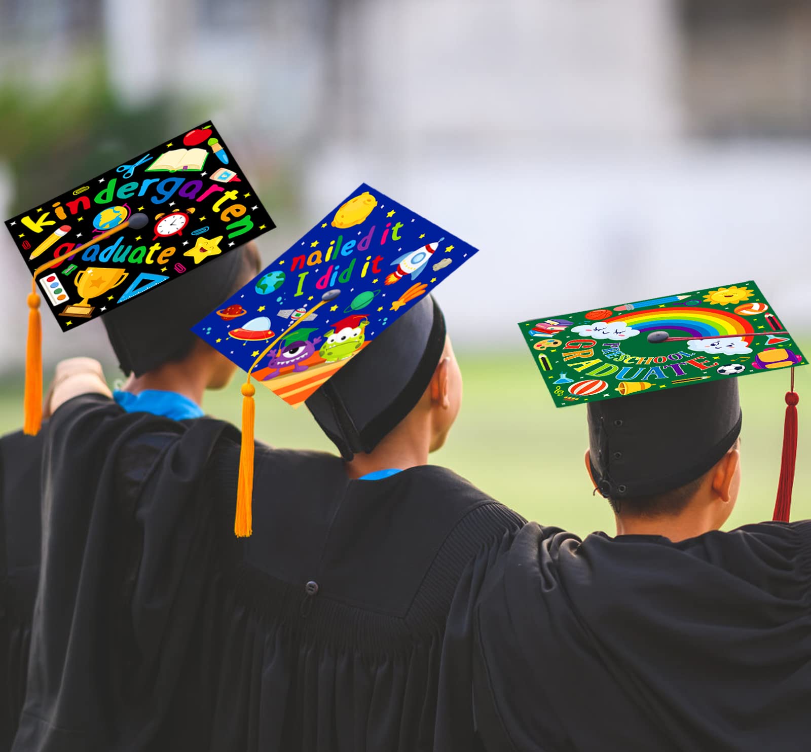Snapklik.com : 24PCS Kindergarten Graduation Cap Stickers For Kids 2023 ...