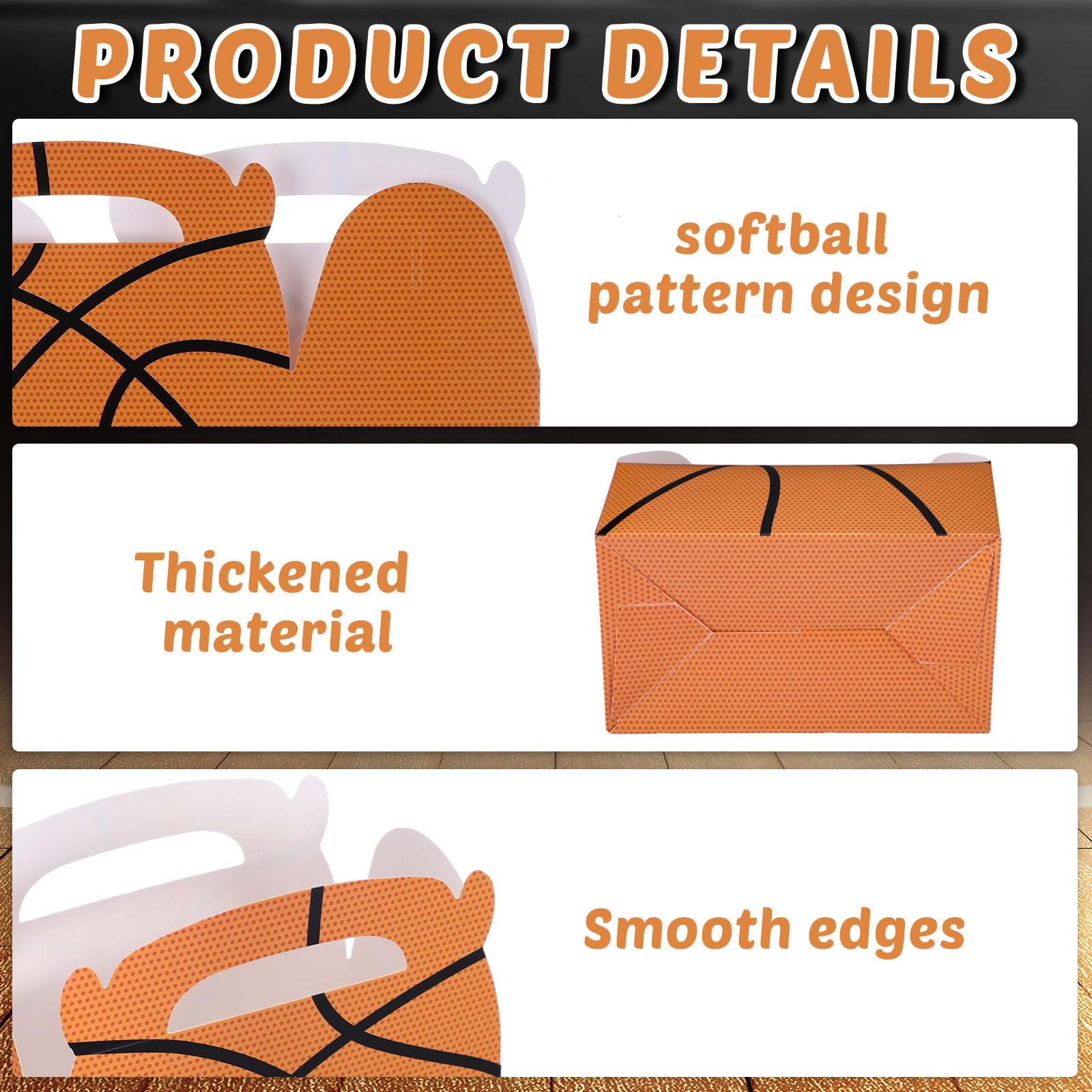 100 Pcs Basketball Party Favor Basketball Treat Boxes Basketball ...