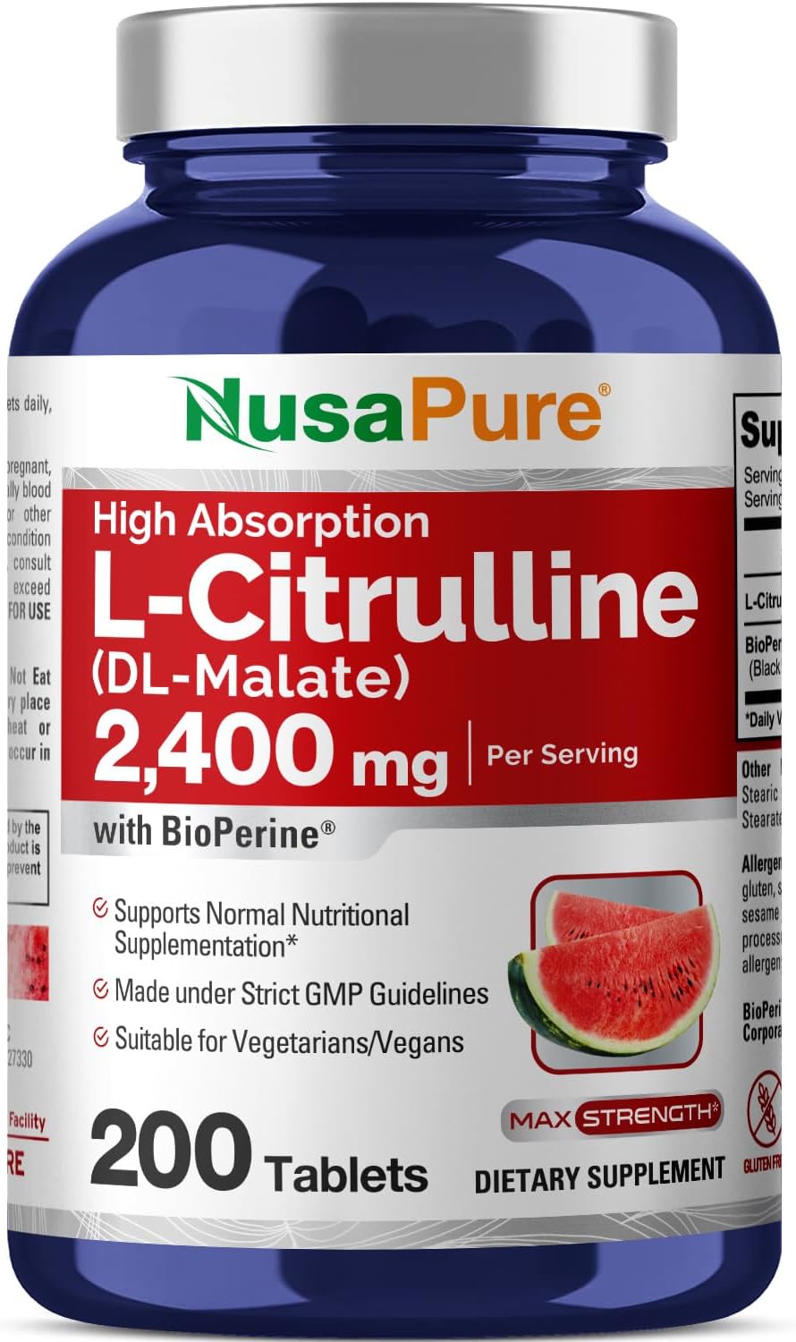 Amazon.com: NOW Sports Nutrition, L-Citrulline, Extra Strength 1,200 mg ...