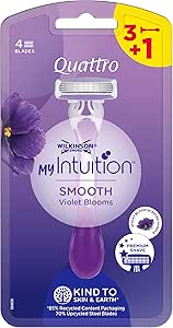 WILKINSON SWORD - My Intuition Quattro for Women| Smooth Violet Blooms ...