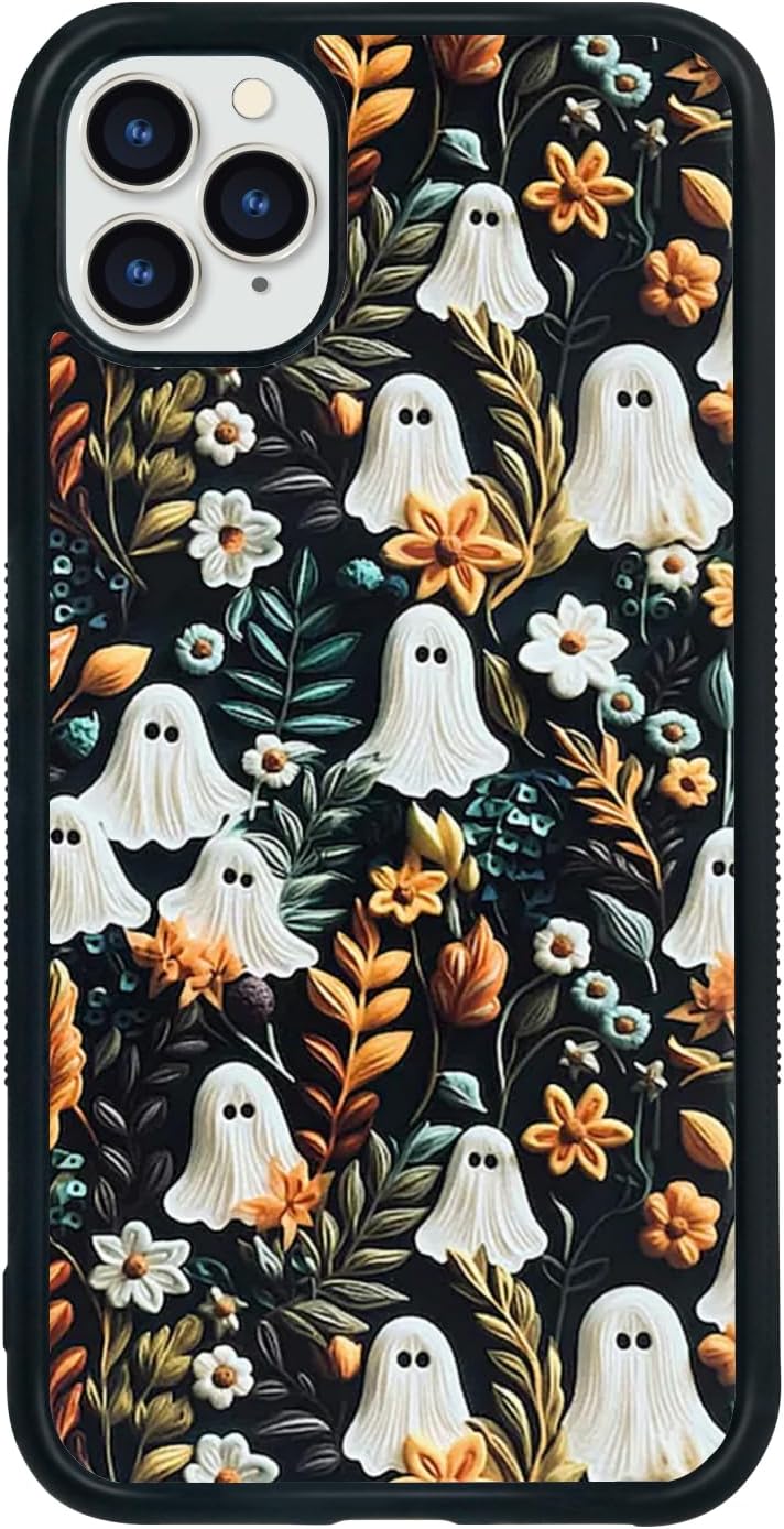 Amazon.com: iPhone 11 Pro Max Spooky Halloween Ghosts 3D Clay Effect ...