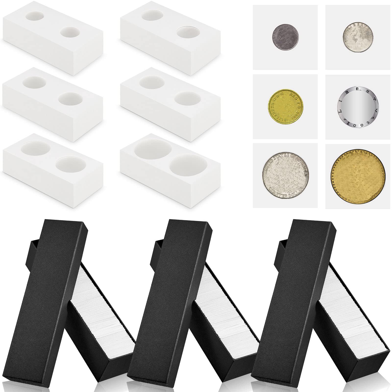 Amazon.com : Teling 303 Pieces Coin Collecting Supplies 3 Pcs 2 x 2 ...