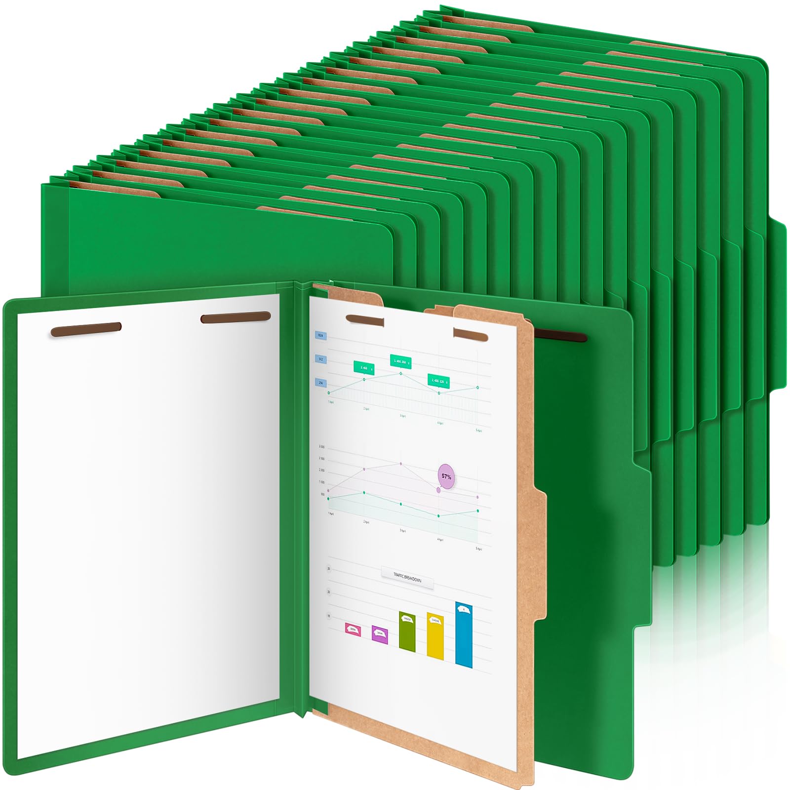 Amazon.com : Skyygemm 48 Pcs Classification Folders Bulk with 1 Divider ...