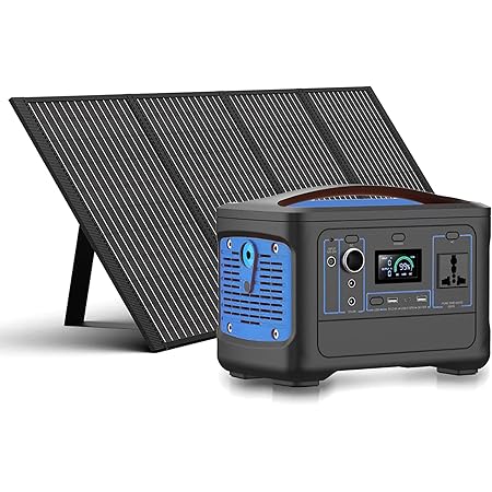 ACEHE 600W Portable Power Station Power Bank,with 100 W Portable Solar ...