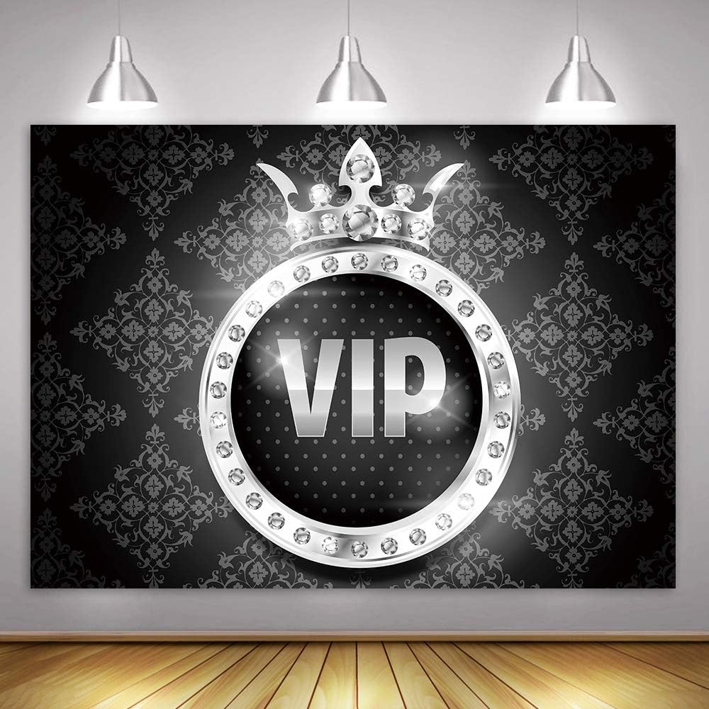 Amazon.com : LYLYCTY 7x5ft VIP Backdrop, Blue Black Man Boy's Birthday ...