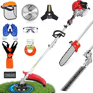 Amazon.com : Getell 5-in-1 Gas Weed Wacker 52CC 2-Stroke – String ...