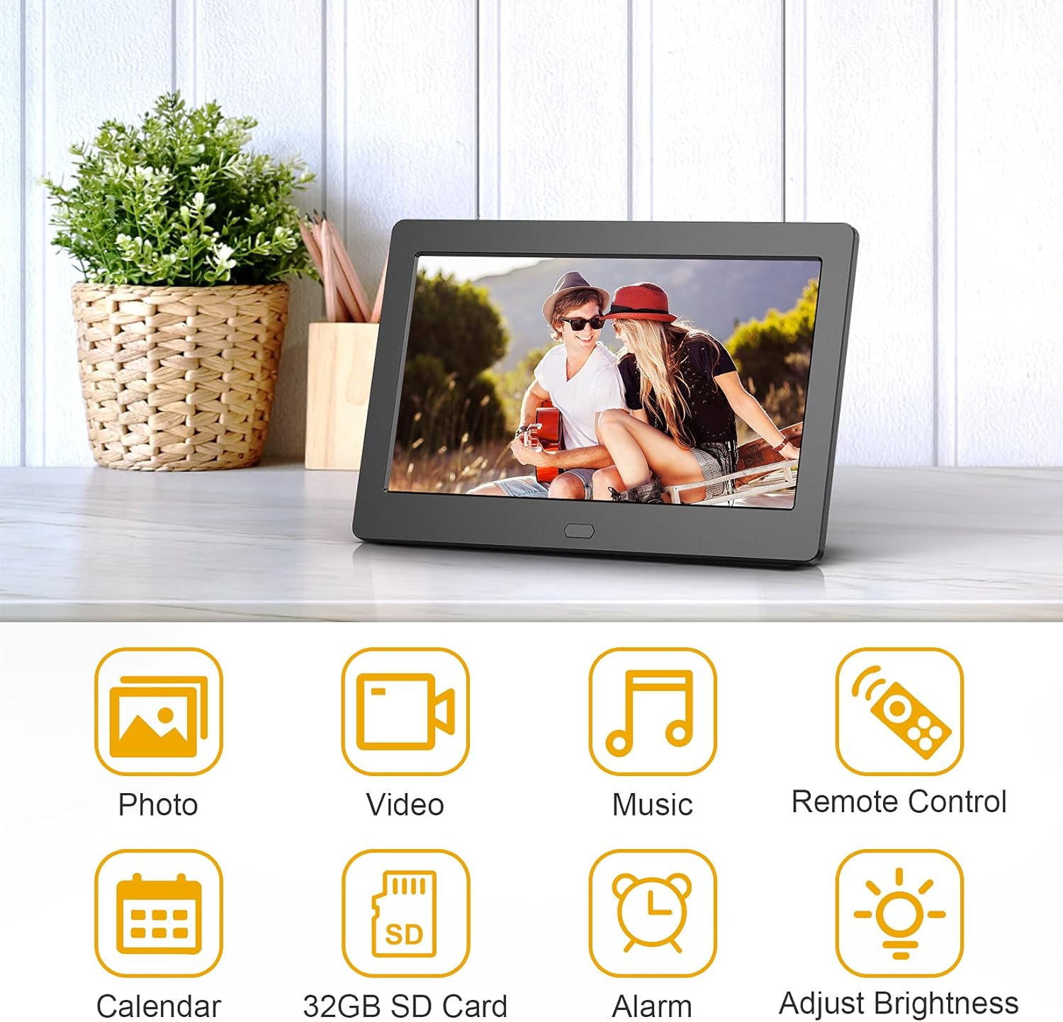Digital Photo Frame 7 inch, Zeccinow Digital Picture Frame with 1280 x ...