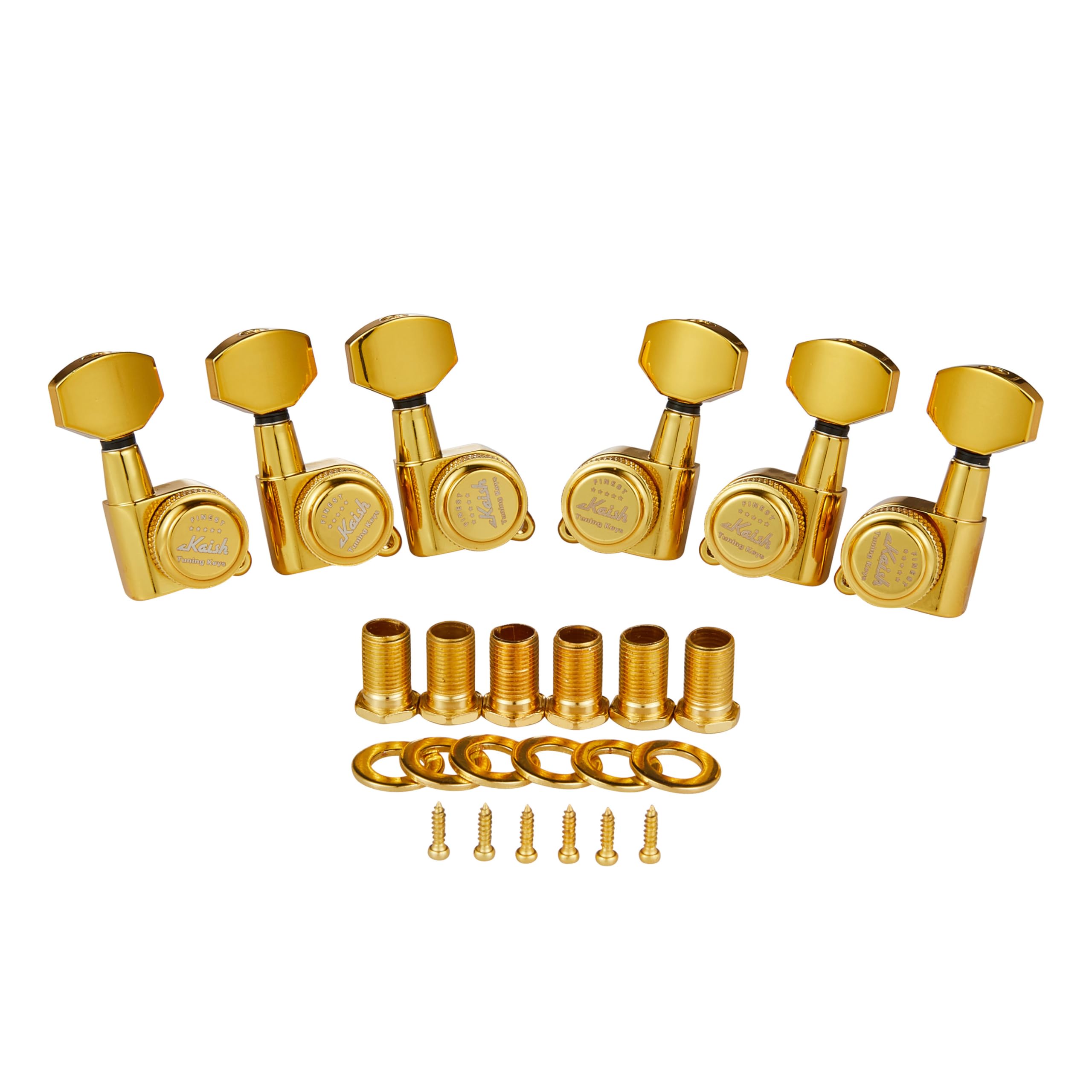 Amazon.com: KAISH 3L3R 18:1 Locking Tuners Tuning Keys Guitar Locking ...